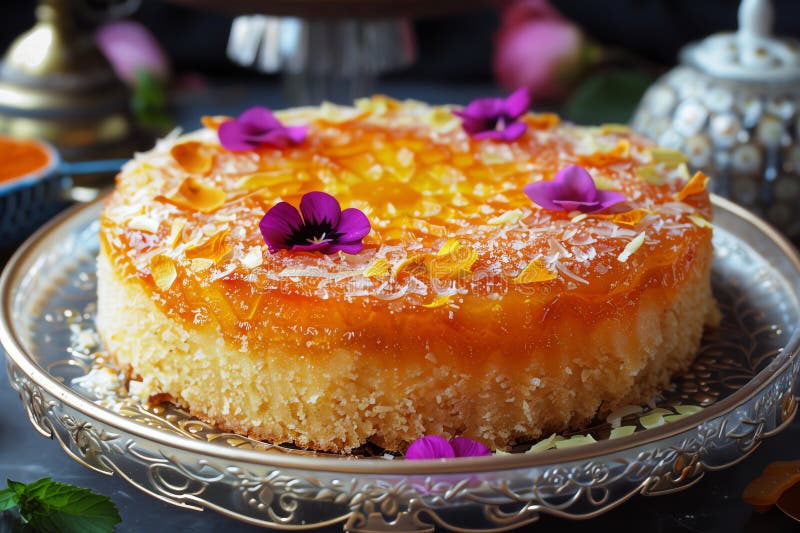 Kunafa islamic arabic food stock illustration. Illustration of culture ...