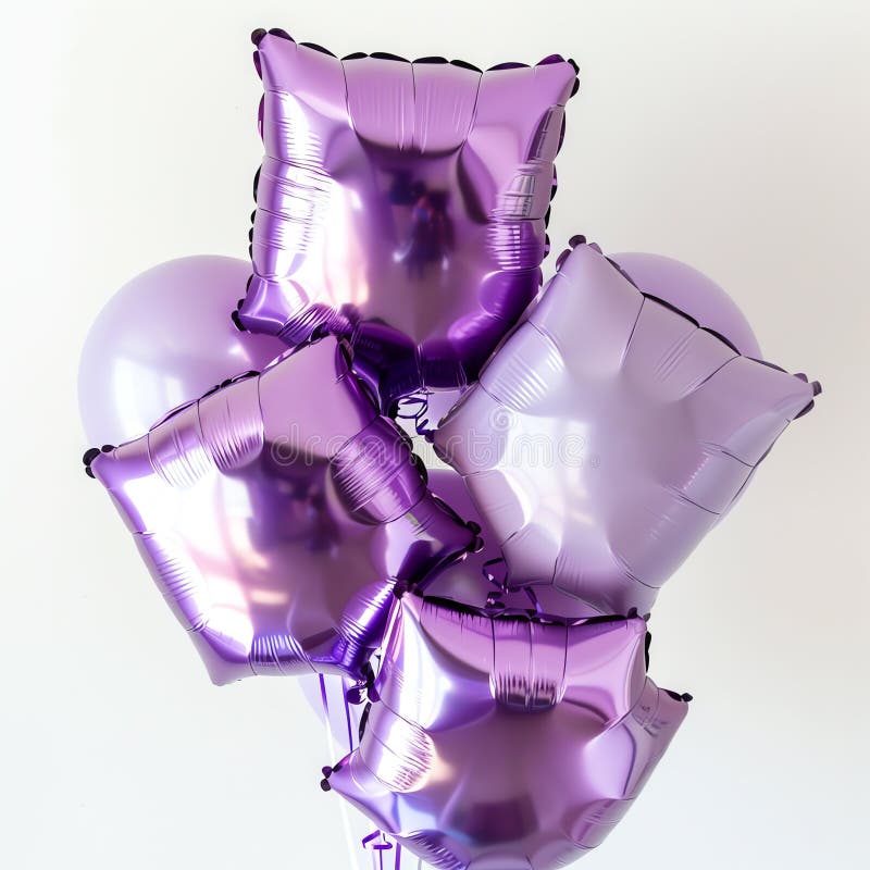 Lavender Rectangular Shaped Foil Balloon Stock Illustration ...