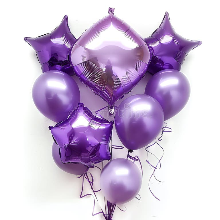 Lavender Rectangular Shaped Foil Balloon Stock Illustration ...