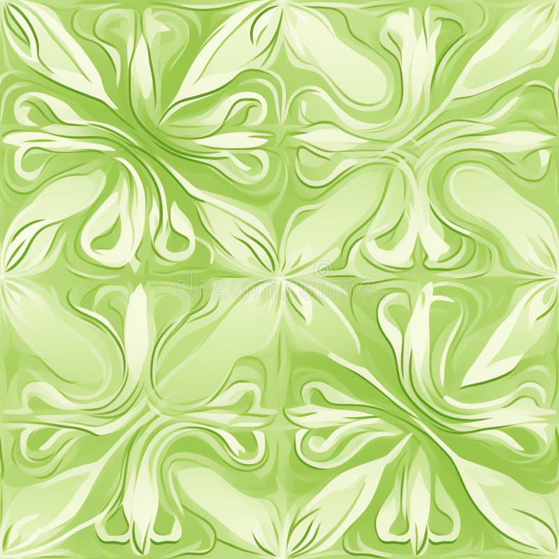 Lime Green Tile Pattern for Decoration Stock Illustration ...