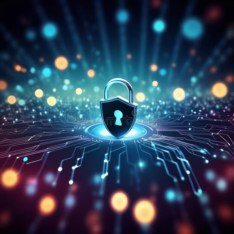 AI generated lock symbol stock illustration. Illustration of graphical ...