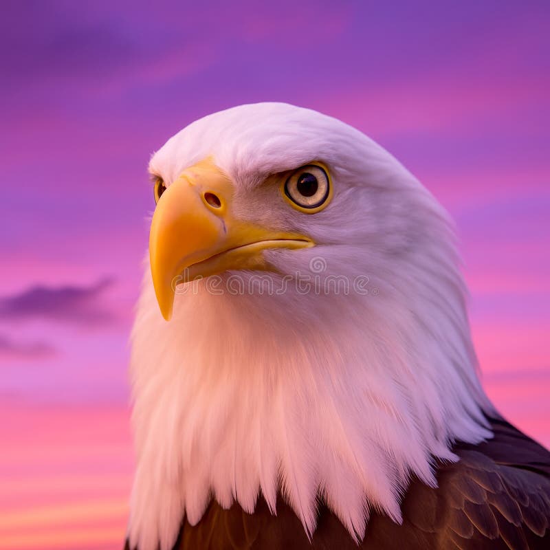 Majestic Bald Eagle Soaring in the Sky. Generative Ai Stock ...