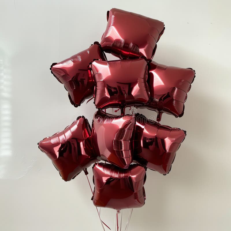 Maroon Rectangular Shaped Foil Balloon Stock Illustration ...