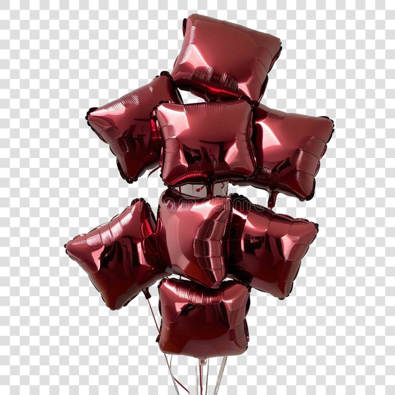 Maroon Rectangular Shaped Foil Balloon Stock Illustration ...