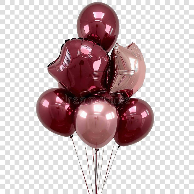 Maroon Rectangular Shaped Foil Balloon Stock Illustration ...