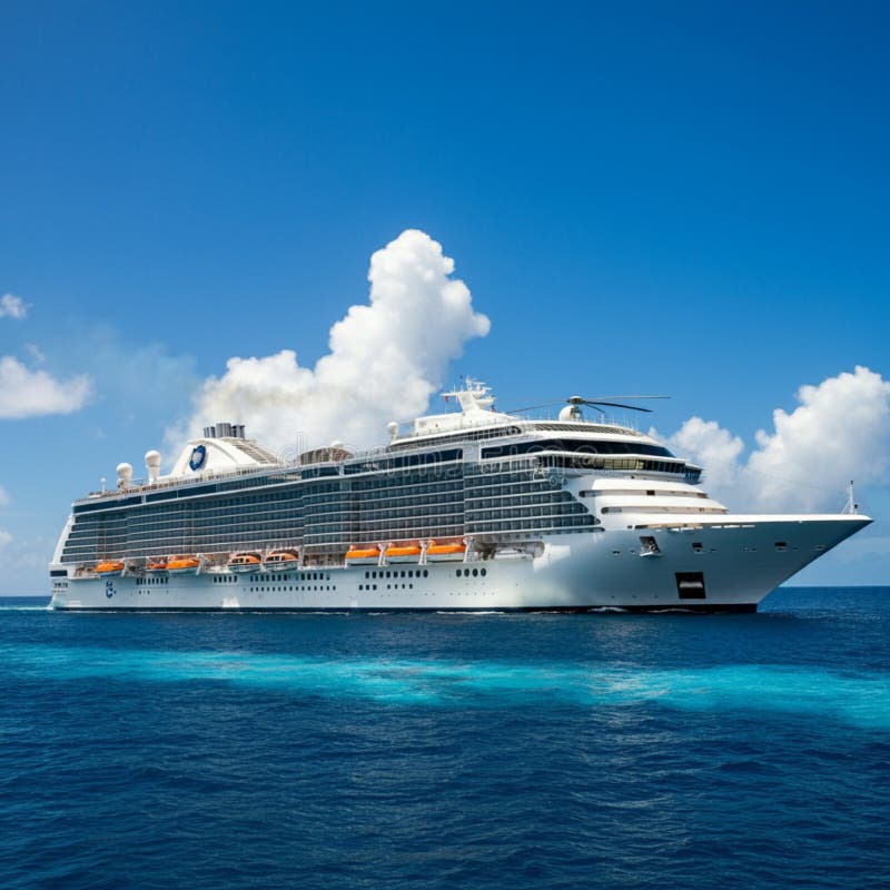 AI Generated Massive Cargo Ship Sailing Across the Open Sea Stock ...