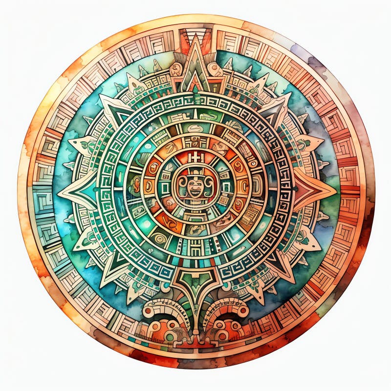 Maya Calendar Wheel Representing the Intricate Calendrical System ...