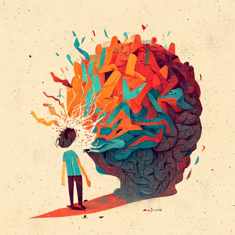 AI Generated Image. Depression, Anxiety and Mental Health Concept Stock ...