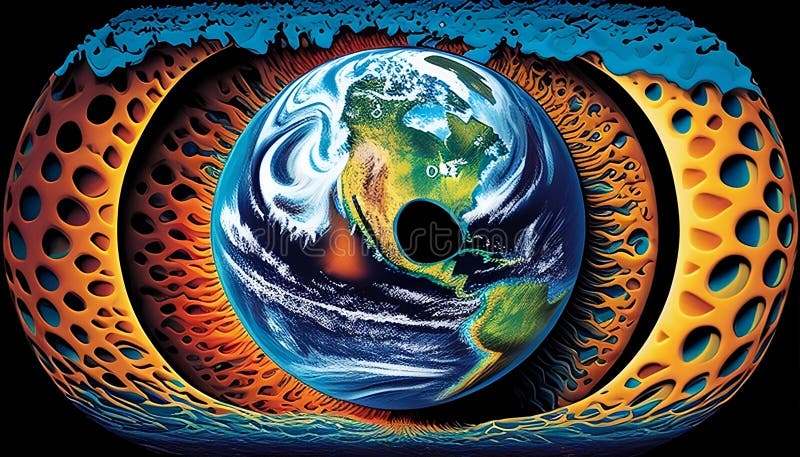 Mesmerizing View of Earth: an Optical Illusion, Made with Generative AI ...