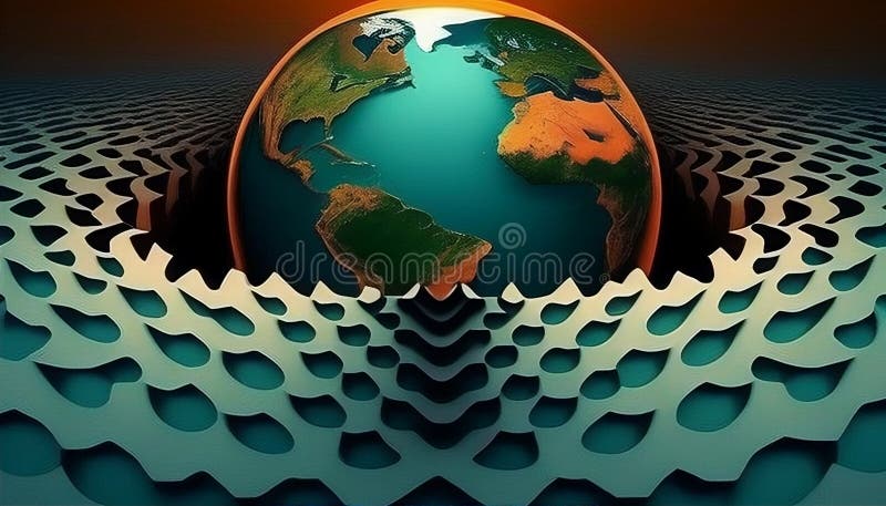 Mesmerizing View of Earth: an Optical Illusion, Made with Generative AI ...