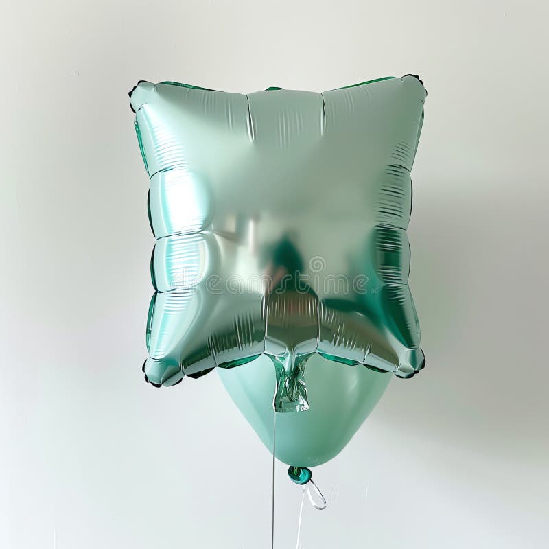 Mint Rectangular Shaped Foil Balloon Stock Illustration - Illustration ...