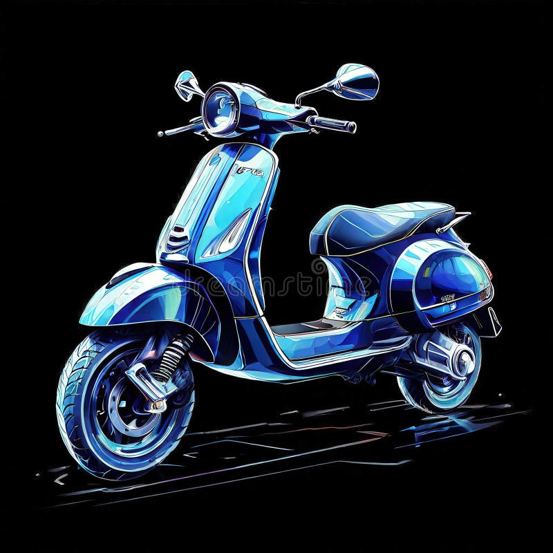 An Ai Generated Image, Modern Motor Scooter, 3D Rendering of Modern ...