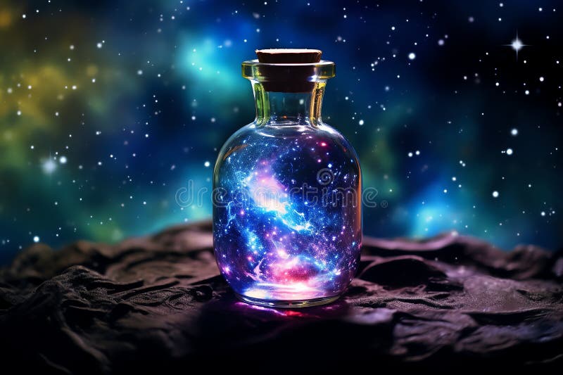 Nebula Elixir Fantasy Sky Night Gazing Stock Illustration ...