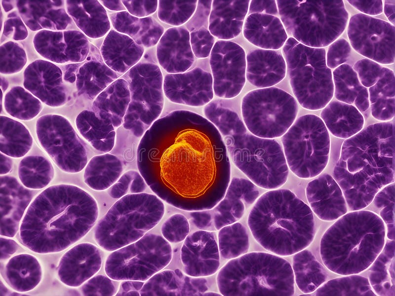 Prostate Cancer Concept Art, Electron Microscope Stock Image - Image of ...