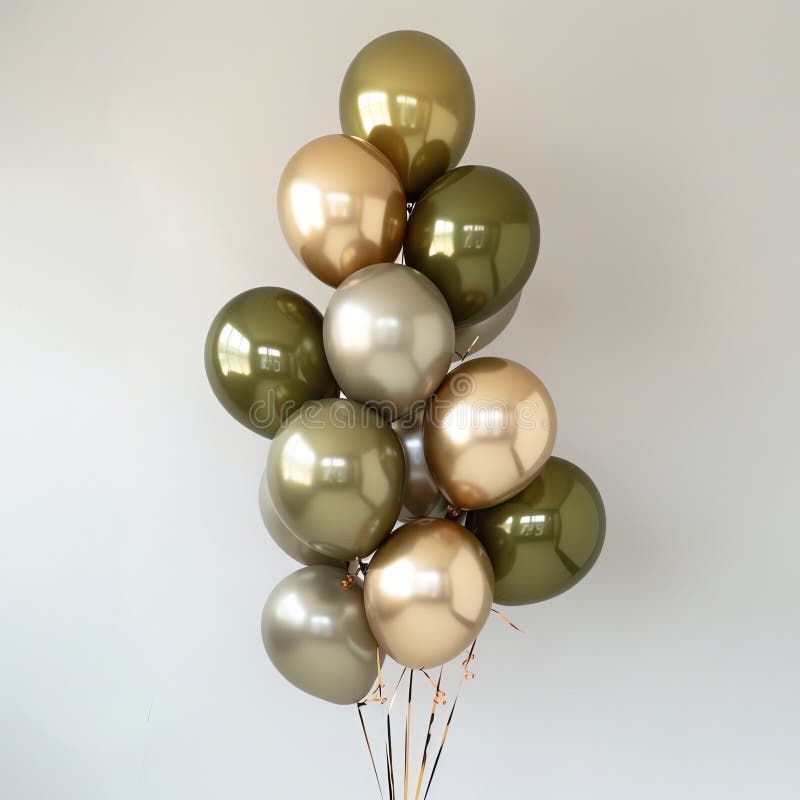 Olive Rectangular Shaped Foil Balloon Stock Illustration - Illustration ...