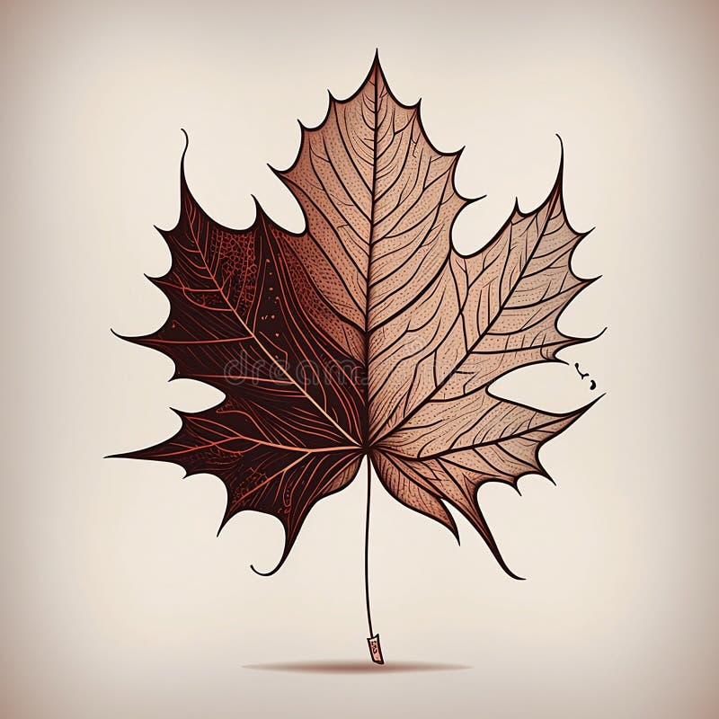 One mapple leaf isolated stock illustration. Illustration of leaf ...