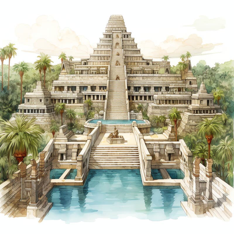 Palace Complex Showcasing Ornate Architecture and Rooms Illustration ...