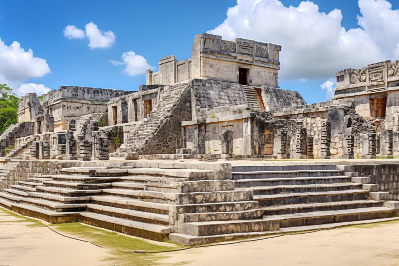 Palace Complex Showcasing Ornate Architecture and Rooms Illustration ...