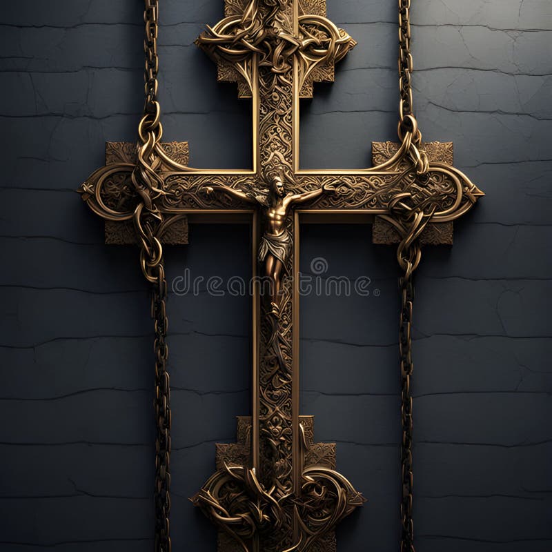 Path of Grace: Illuminated Cross Stock Illustration - Illustration of ...