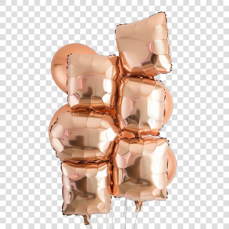 Peach Rectangular Shaped Foil Balloon Stock Illustration - Illustration ...