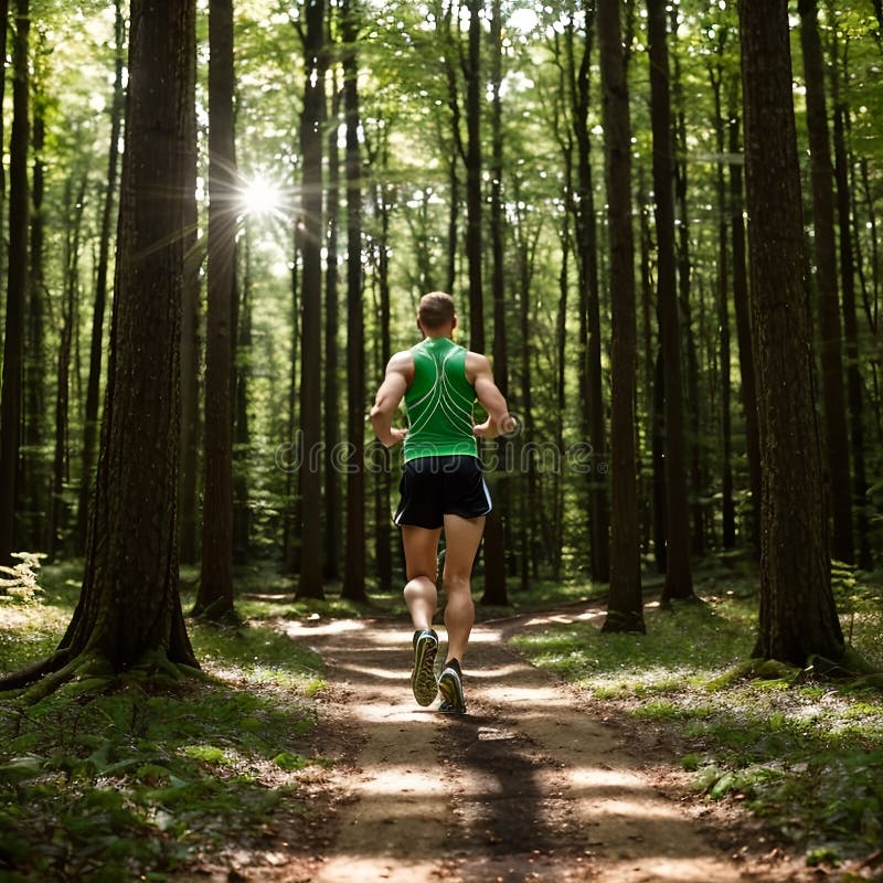 AI Generated Image of Person Trail Running Stock Illustration ...