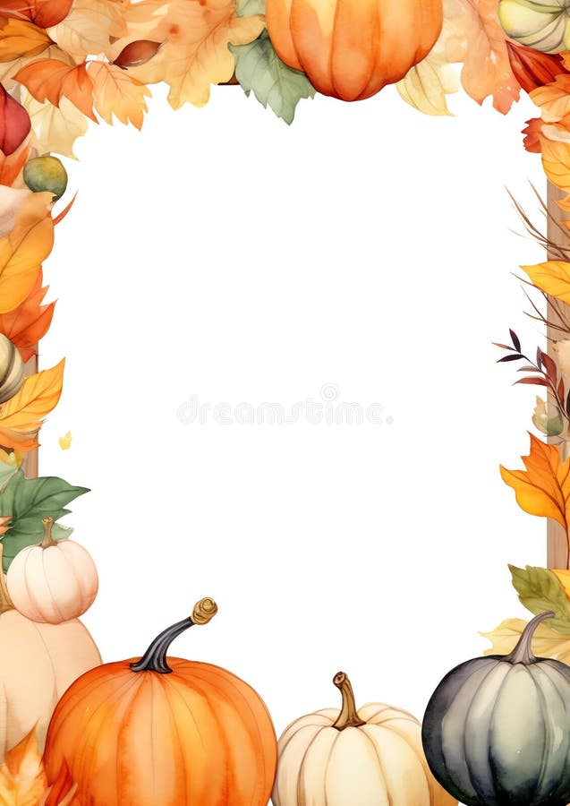 Pilgrim Settlement Illustration Watercolor Border Frame Stock ...