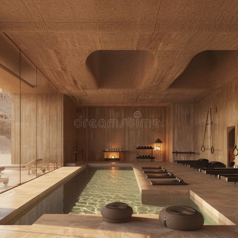 AI Generated Image of Pool House Stock Illustration - Illustration of ...