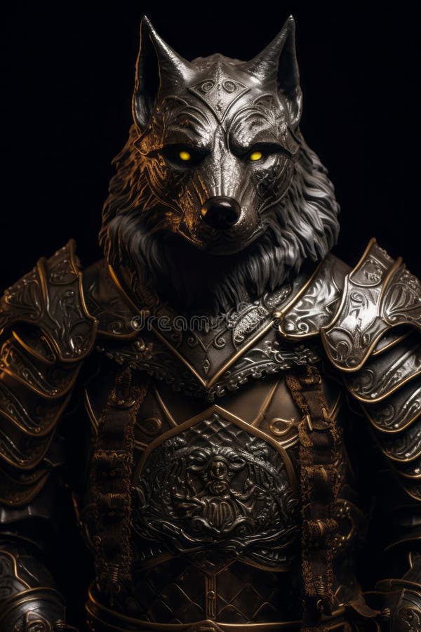 Portrait of a Knight in Shining Armor, Fire and Sparks. Middle Ages, a ...