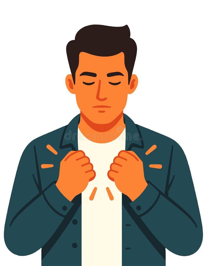 Man Inner Power Self Confidence Meditation Spiritual Awareness Stock ...