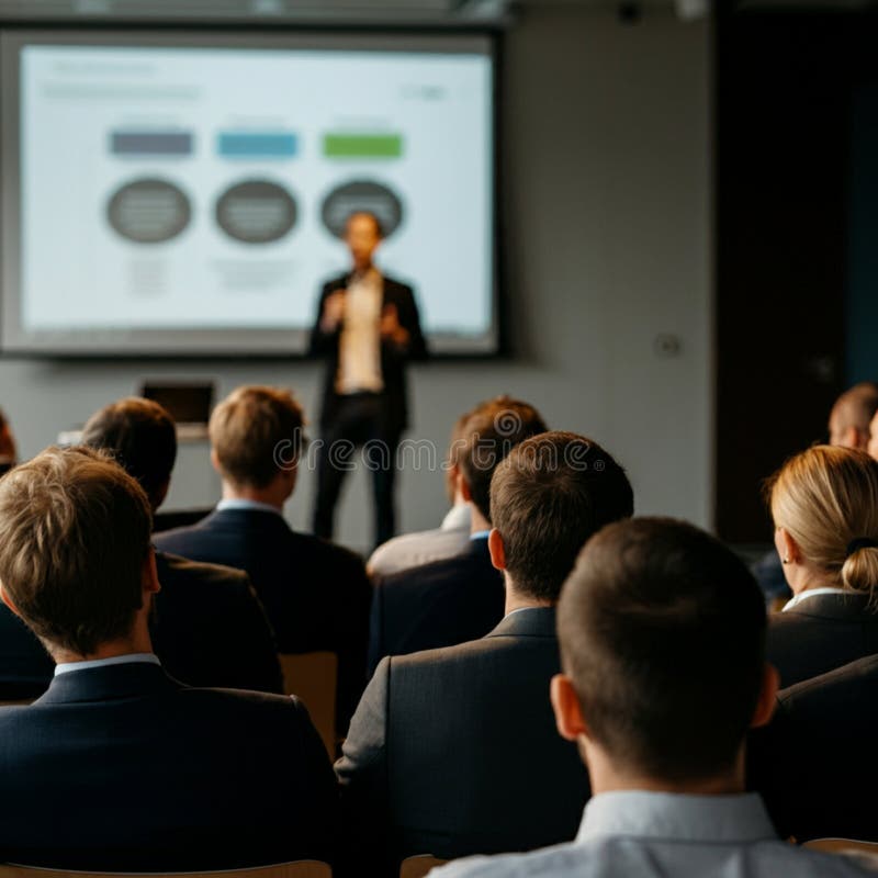 AI Generated Image of a Presenter Giving a Business Presentation To an ...
