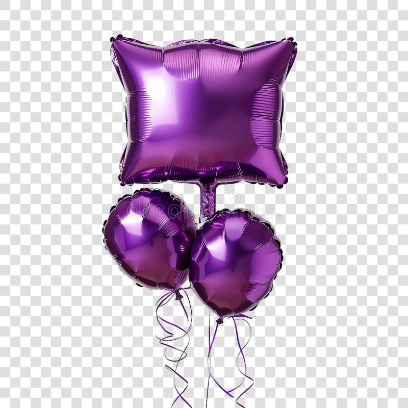 Purple Rectangular Shaped Foil Balloon Stock Illustration ...