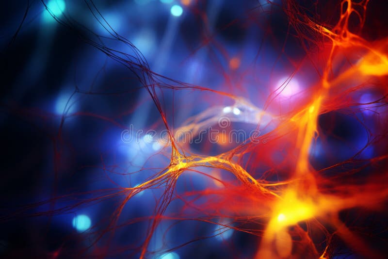 Realistic Abstract Patter of the Neuronal Activity Stock Illustration ...