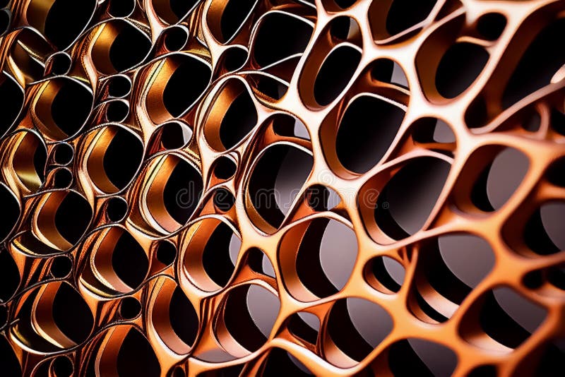 An AI-generated Image of Realistic 3d Copper Ornament Close-up View ...