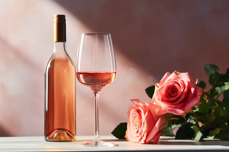 Rose Wine Wine drink stock illustration. Illustration of sauvignon ...