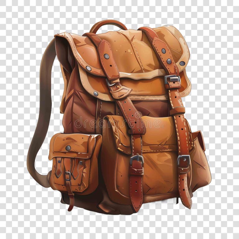 Rucksack Transparent Background Realistic Element Stock Illustration ...