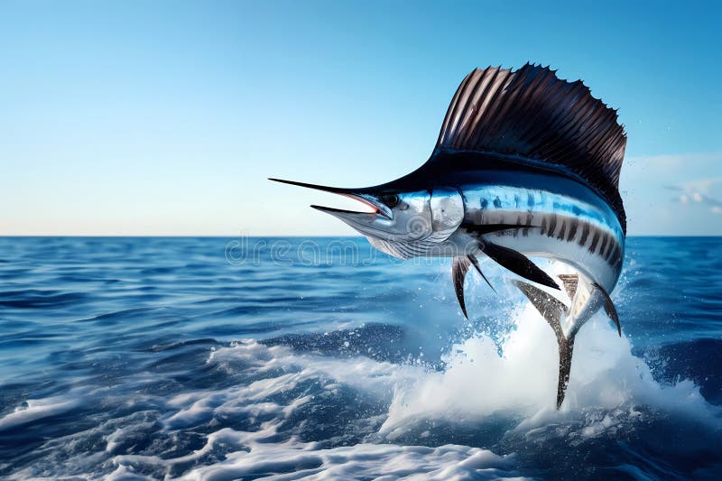 Sail Fish Fishing Logo, Jumping Fish Design Template Vector ...