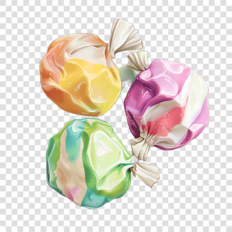 Saltwater Taffy Transparent Background Realistic Element Stock ...