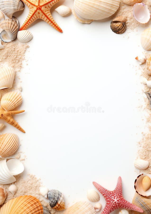 Seashell Frame Stock Illustrations – 6,583 Seashell Frame Stock ...