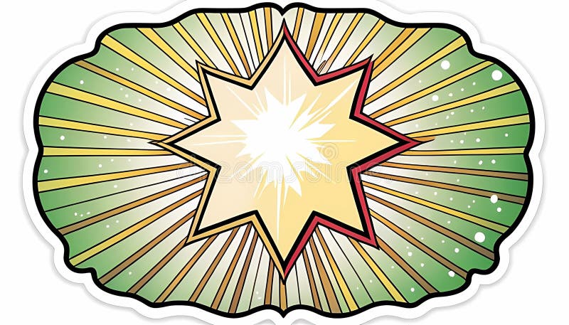 Bright Star Sticker, Made with Generative AI Stock Illustration ...