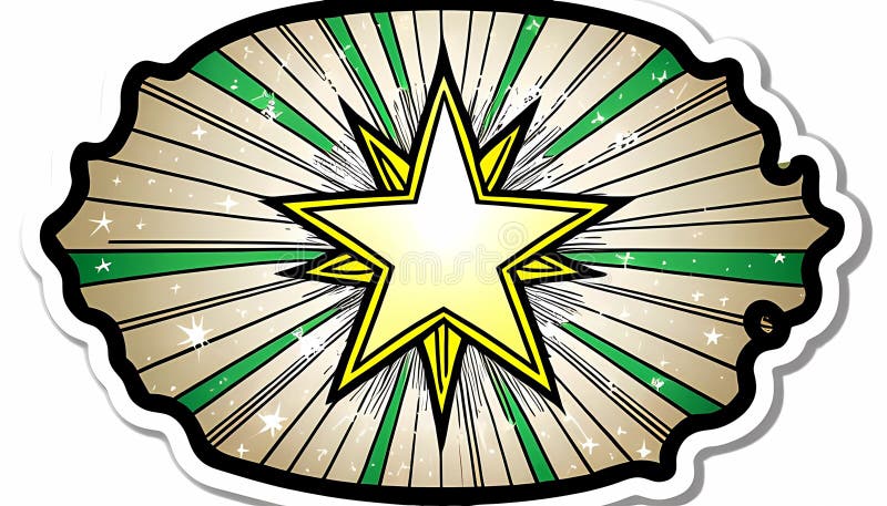 Bright Star Sticker, Made with Generative AI Stock Illustration ...