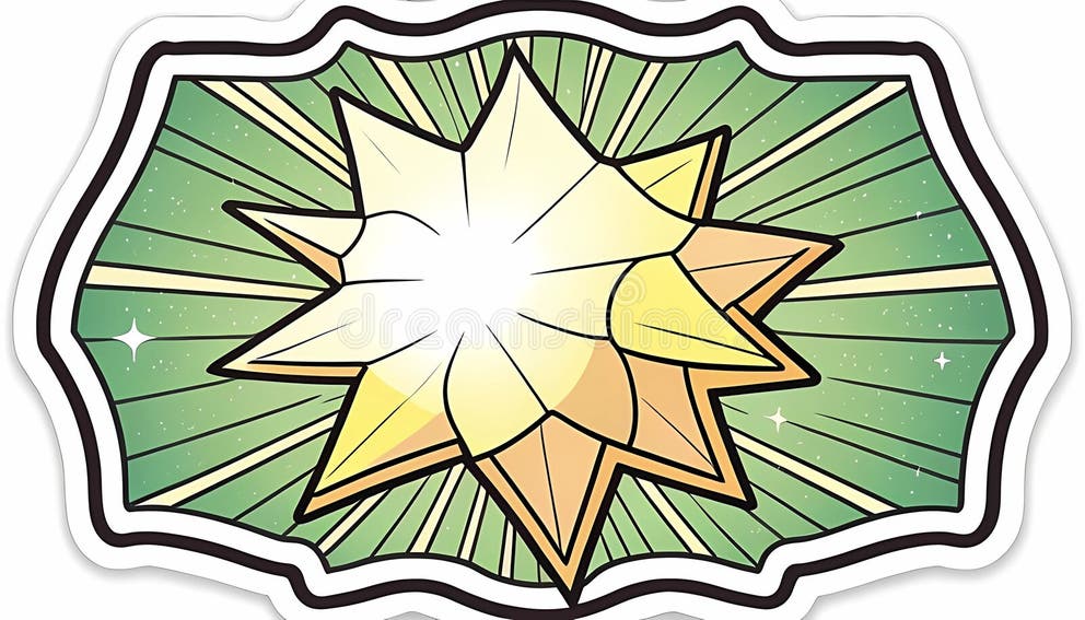 Bright Star Sticker, Made with Generative AI Stock Photo - Image of ...
