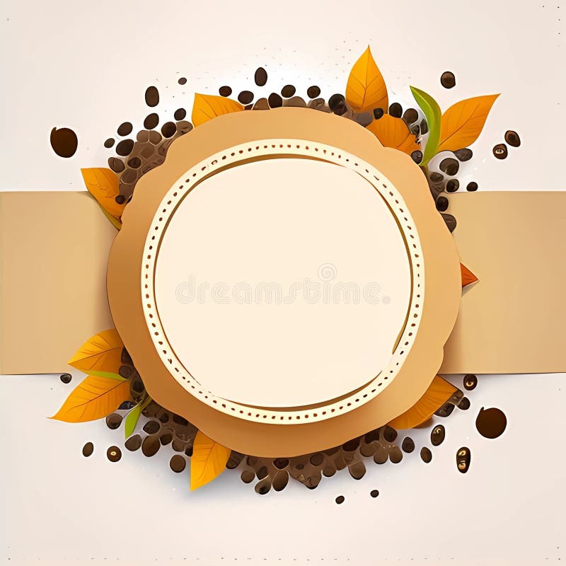 Coffee Border, Made with Generative AI Stock Illustration ...