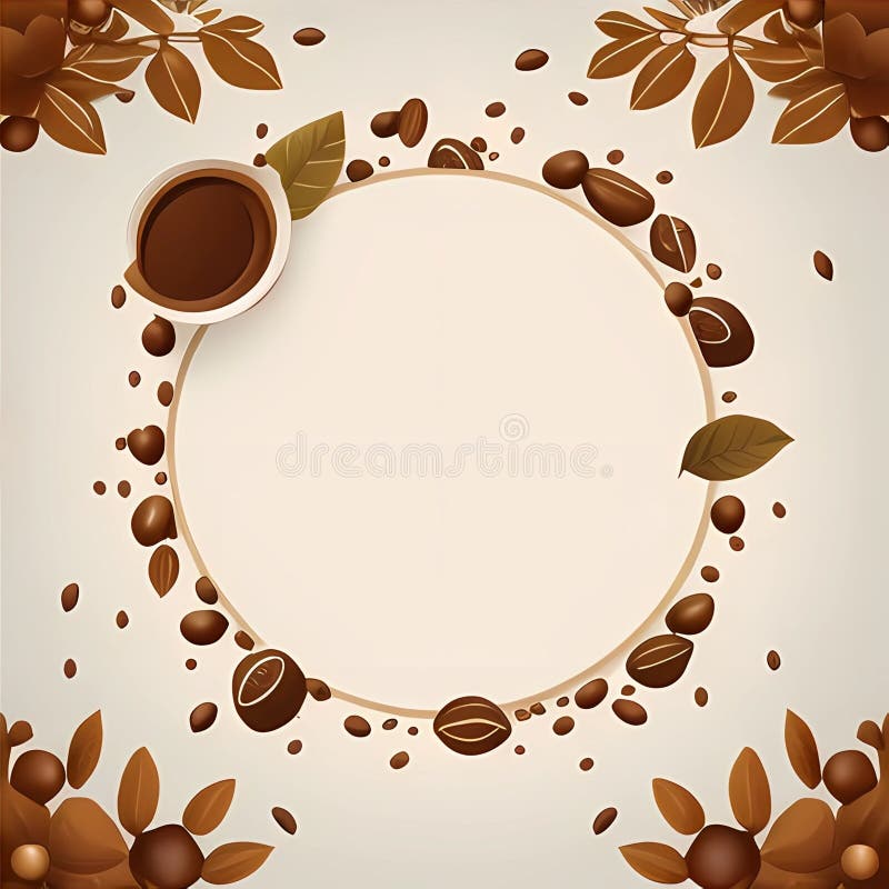 Coffee Border, Made with Generative AI Stock Illustration ...