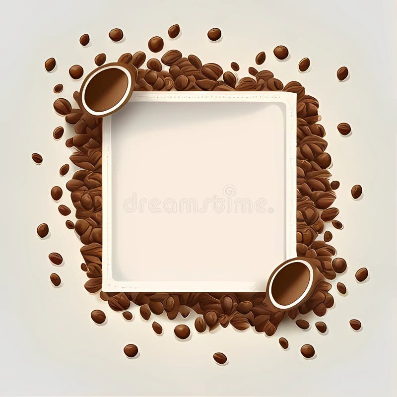 Coffee Border stock illustration. Illustration of border - 10679717