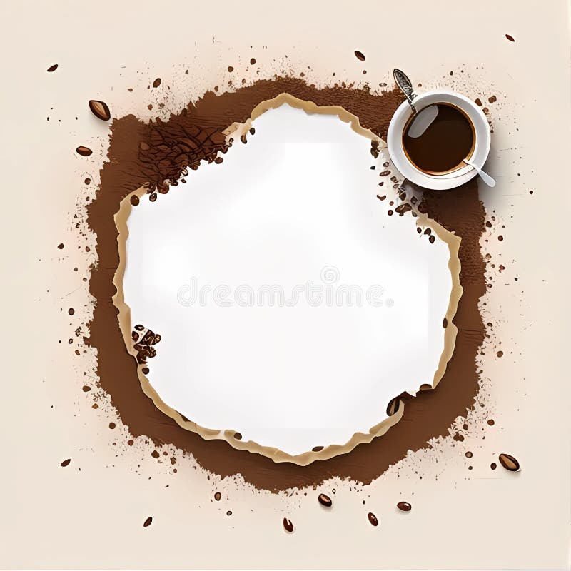 Coffee Border stock illustration. Illustration of border - 10679717