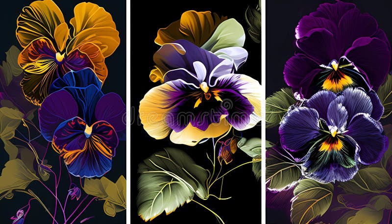 Viola S Detailed Drawings, Made with Generative AI Stock Illustration ...