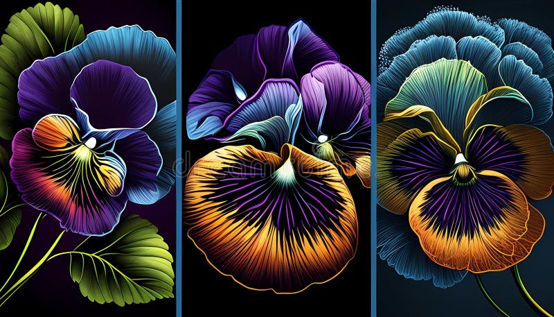 Viola S Detailed Drawings, Made with Generative AI Stock Illustration ...
