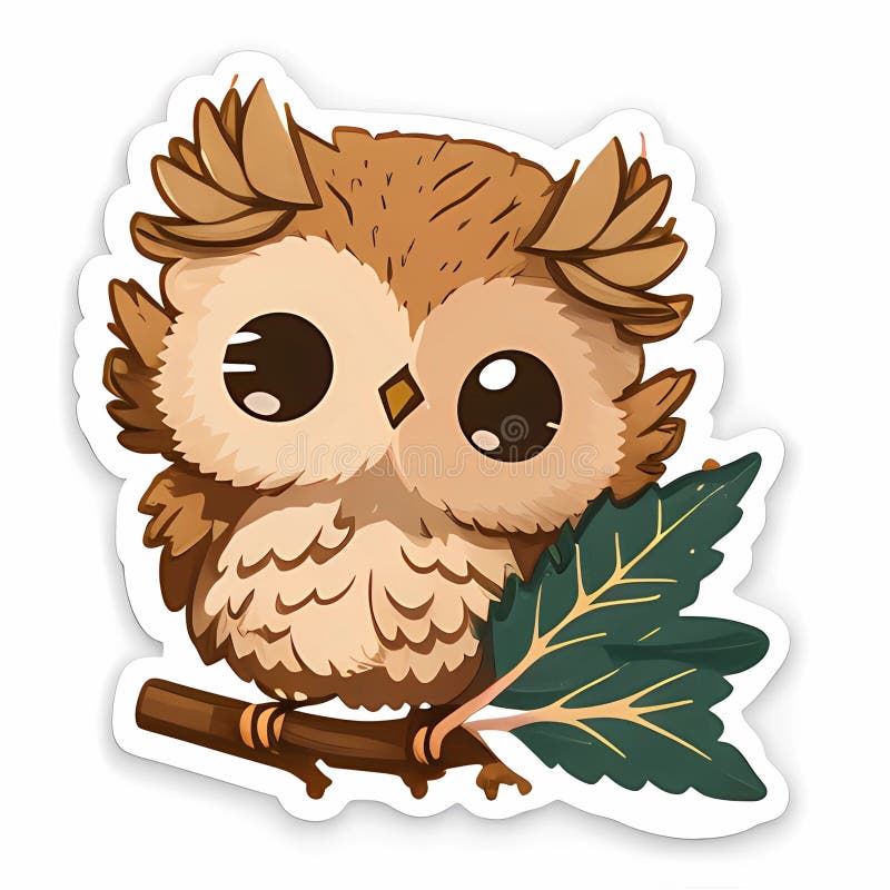 Kawaii Focus Sticker, Made with Generative AI Stock Illustration ...