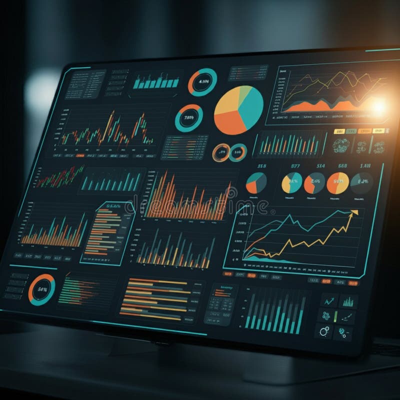 AI-Generated Image: Dynamic Business Chart with Clear Data Trends Stock ...