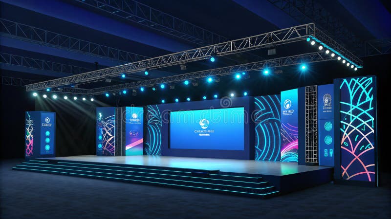 Corporate Brilliance: a Modern Stage for Innovation Stock Illustration ...